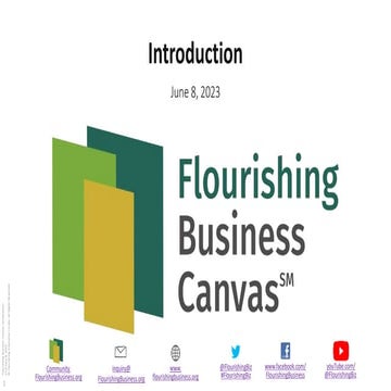 Flourishing Business Canvas Introduction | PPTX