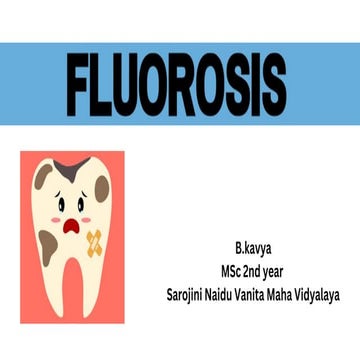 FLOUROSIS pptx 2.pdf dental fluorosis prevention and dietary management ...