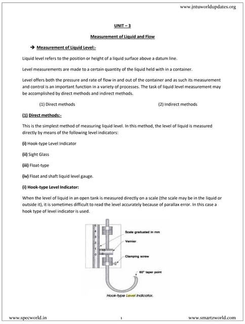 Liquid level measurement | PPT