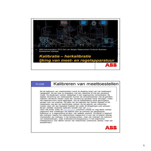 Kalibratie - hercalibratie, ijking van meet- en regelapparatuur | PDF