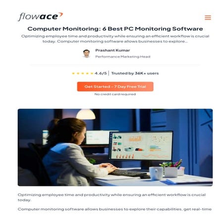 Computer Monitoring: 6 Best PC Monitoring Software | PDF