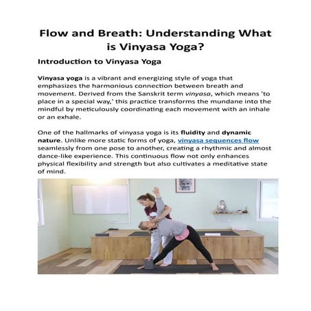 Flow and Breath: Understanding What is Vinyasa Yoga? | PDF