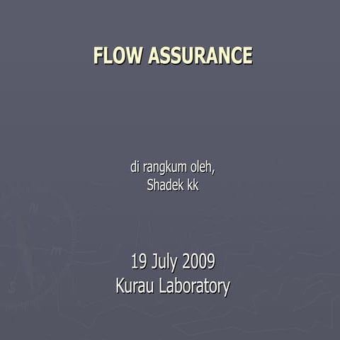 Flow Assurance | PPT