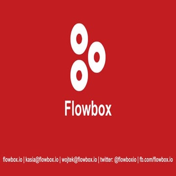 Startup Stage #13 - Silicon Valley Demo Day - Flowbox | PPT