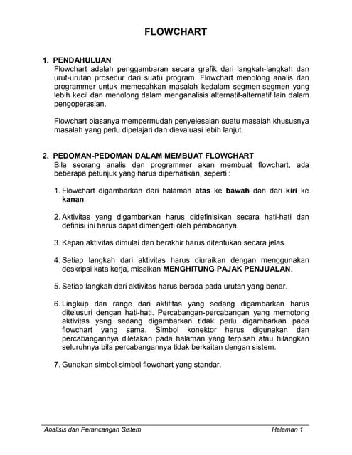 Pengenalan dan definisi flowchart | PDF