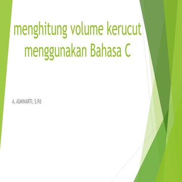 Flowchart.pptxmenghitung volume kerucut menggunakan Bahasa C | PPTX