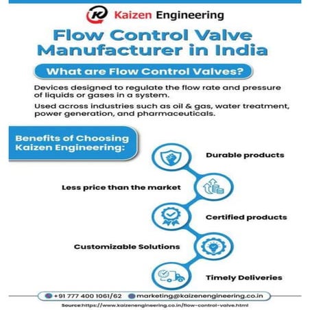 Flow control Valve Manufacturer in India- Kaizen Engineering Company | PDF