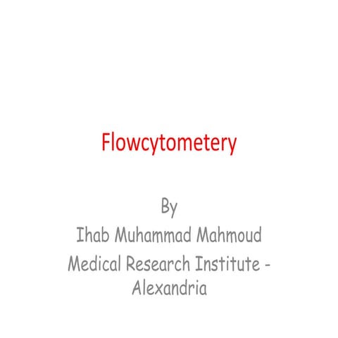 Flowcytometery | PPTX