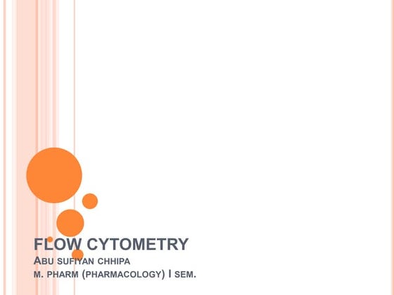 Flow cytometry: Principles and Applications | PPTX