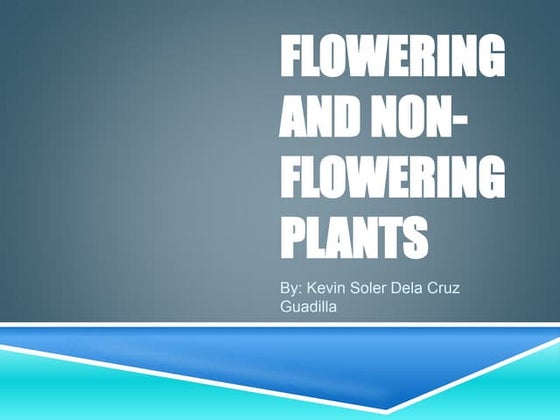 Difference between flowering & Non Flowering Plants | PDF