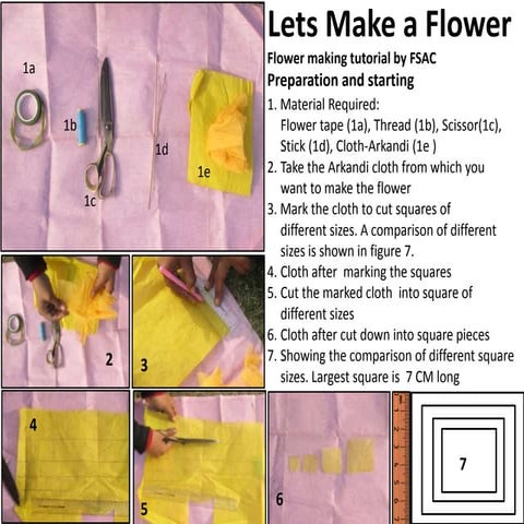 Flower Making Tutorial by Firdos School of Art and Craft | PPTX