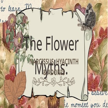 The flower-myths-narcissus-hyacinth-story | PPTX