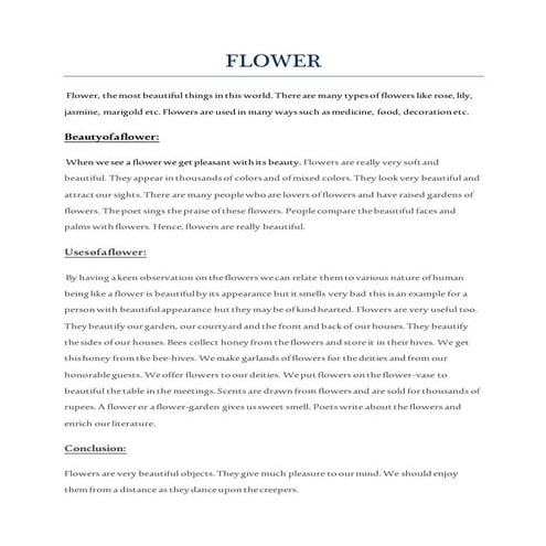 Flowers | PDF