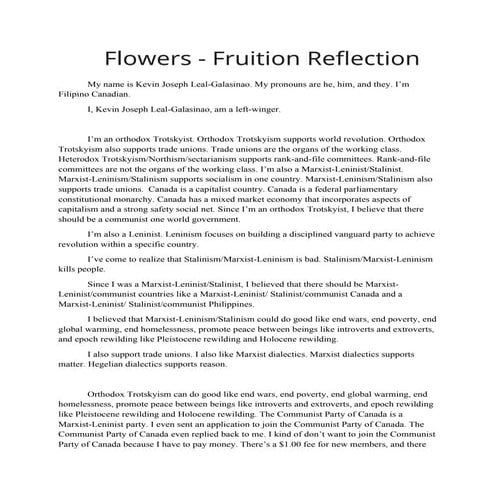 Kevin Joseph Leal-Galasinao's Critical Response Reflection | DOCX
