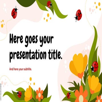 Flowers and Ladybugs · SlidesMania.pptx
