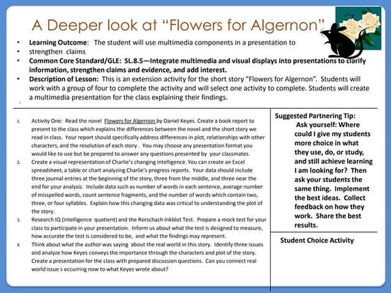 Theme- Flowers for Algernon | PPT