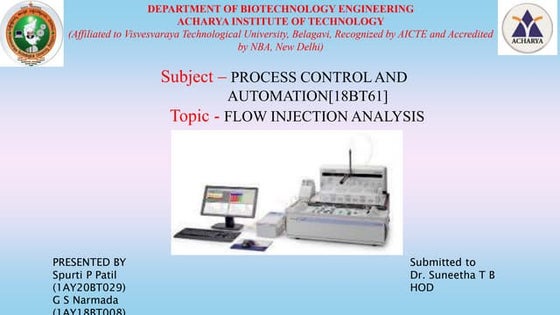 Automation in chemical analysis-need,objectives,instrumentation and ...