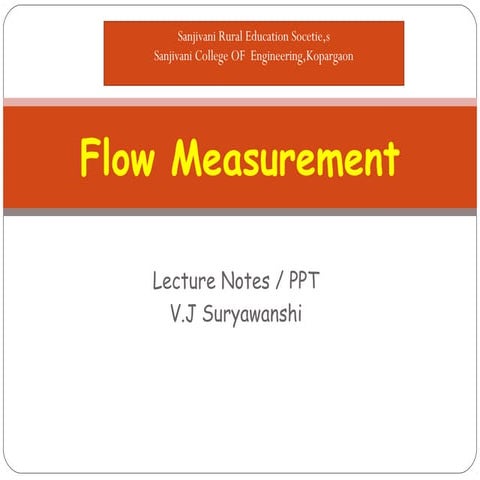 Flow measurement | PPT