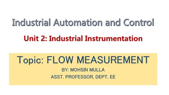 Stream flow measurement | PPT