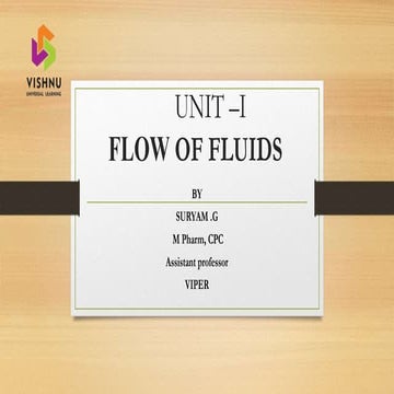 Flow of fluids | PPTX