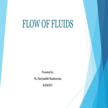 Flow of Fluids.pptx Physical Pharmaceutics I | PPT