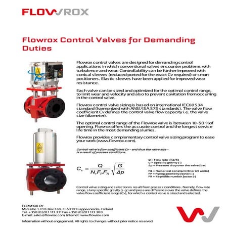 Flowrox control-valves | PDF