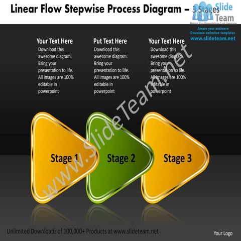 Flow stepwise process diagram 3 stages open source flowchart power ...