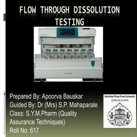 Flow Through Dissolution Testing | PPTX