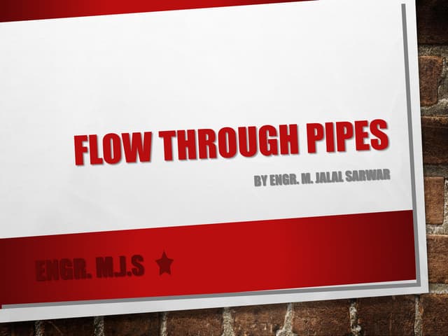flow in pipe series and parallel | PPTX