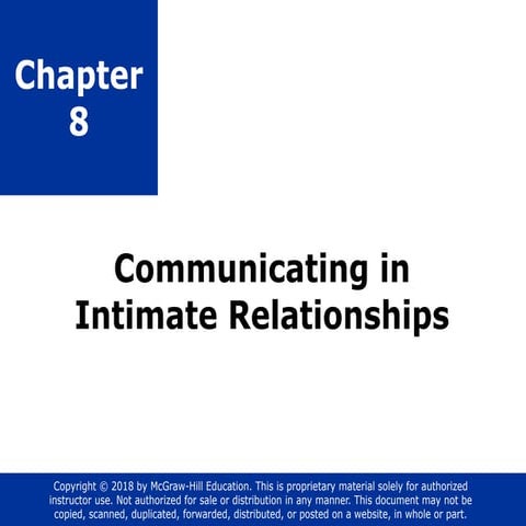 Communicating In Intimate Relationships | Ppt