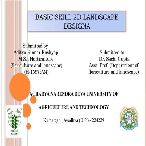 Basic skill of 2D LANDSCAPE design presentation | PPTX