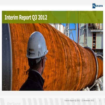 FLSmidth 3rd Quarter Report 2012 | PDF