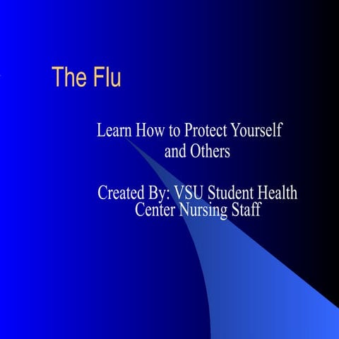 Cold and Flu Season | PPTX