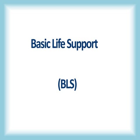 basic life support power point presentation | PPTX
