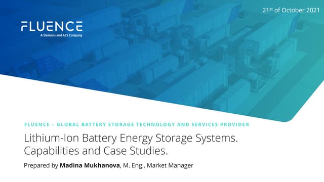 Battery Energy Storage Systems | PPTX