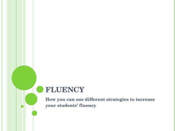 Fluency Presentation | PPT