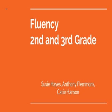 Fluency (grades 2 3) | PDF