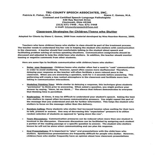 Fluency strategies | PDF