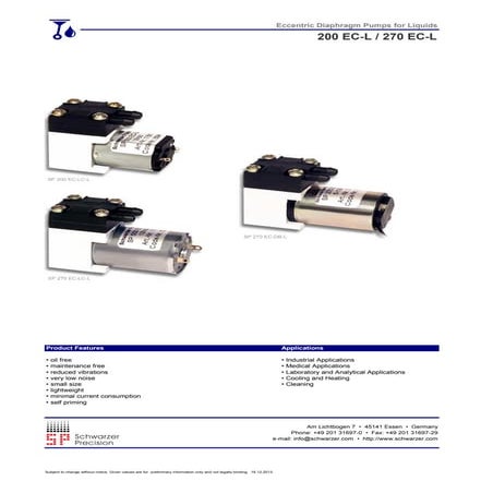 Exzenter-Membranpumpen EC Serie 700 von Schwarzer.com: Leistungsstark ...