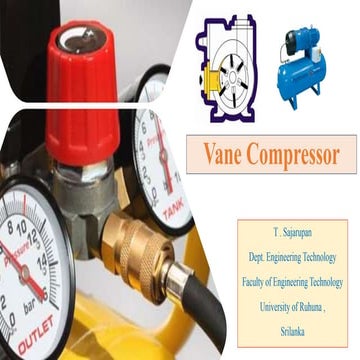 Vane compressor- Fluid dynamics | PPTX