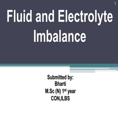 Fluid and Electrolyte | PPT