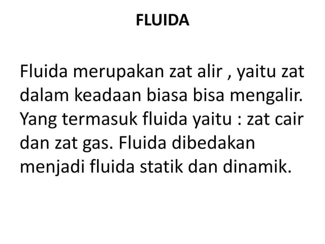 Fluida Statis (PPT) | PPTX