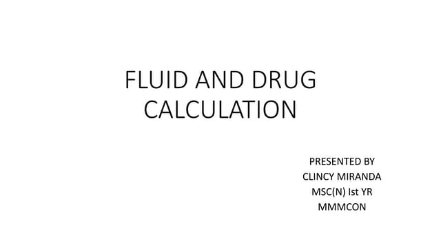 DRUG DOSAGE CALCULATION IN PEDIATRICS BY MANISHA THAKUR | PPTX