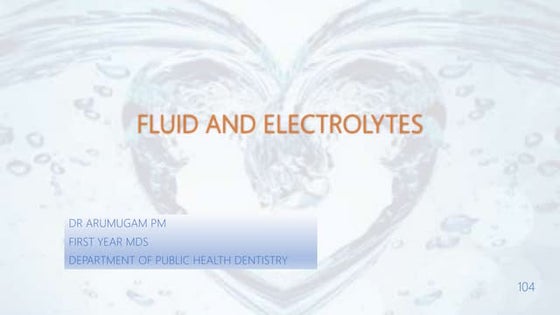 water and electrolytes | PPT