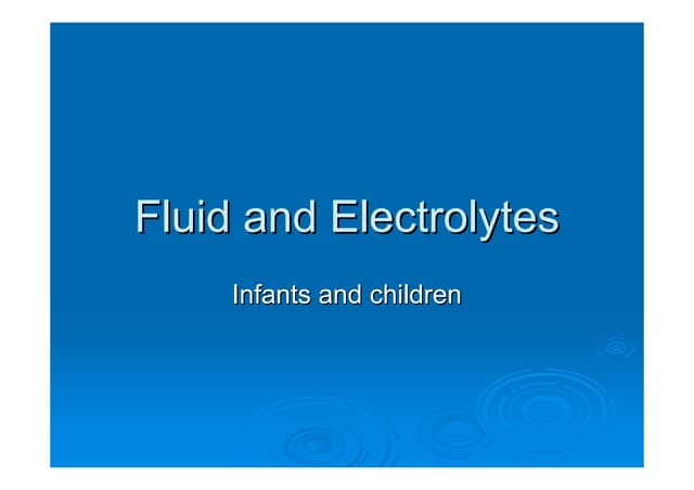 Maintenance fluid calculation | PPTX | Nutrition | Healthy Living