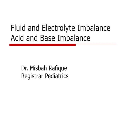 fluid_and_electrolyte_imbalance management and guidelines | PPT