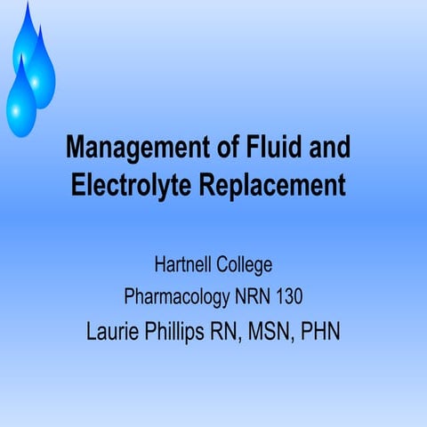 Fluid And Electrolytes | PPT