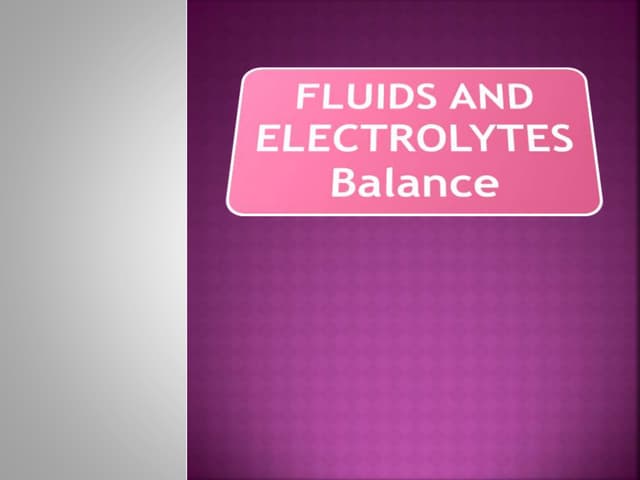 Electrolyte replenishers | PPTX