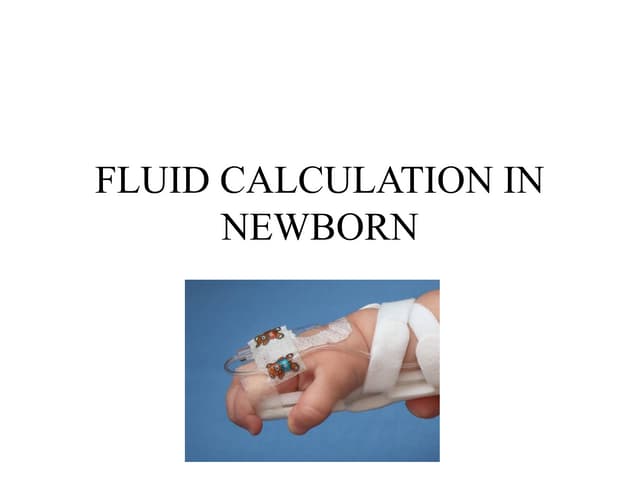 Calculation of fluid | PPT