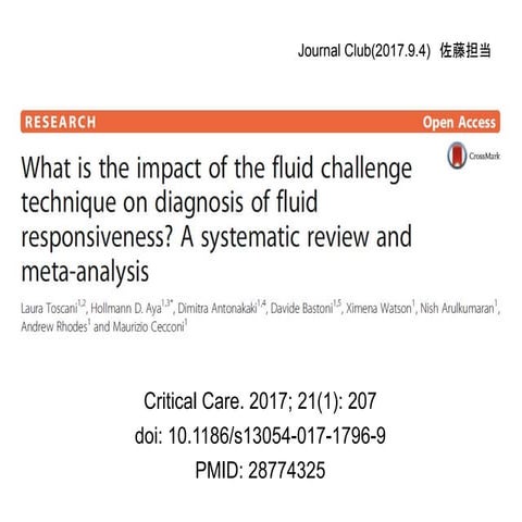 Fluid challenge trial | PPTX